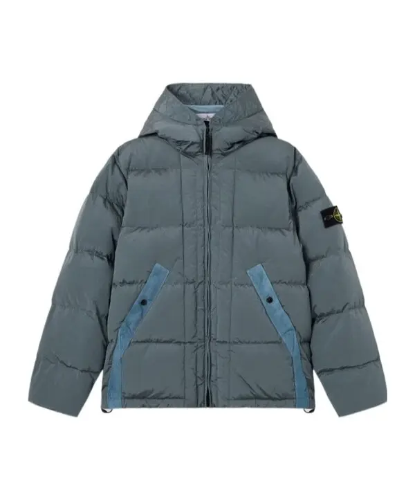 Stone Island Padded Hooded Jacket - Ashes
