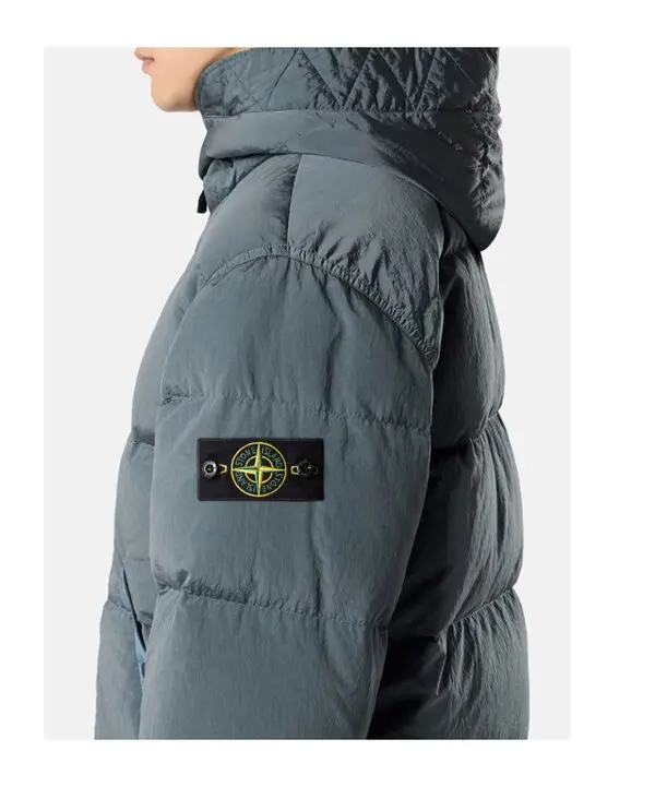 Stone Island Padded Hooded Jacket - Ashes