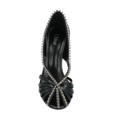 Chloé Embellished Leather Pumps
