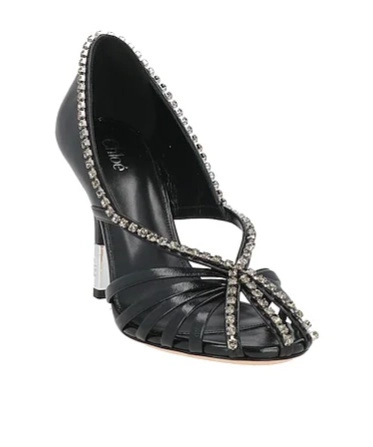 Chloé Embellished Leather Pumps