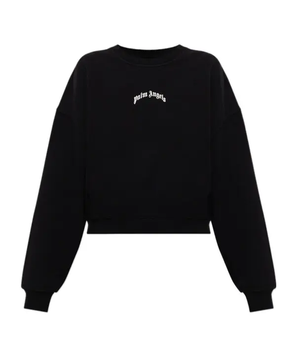 Palm Angels Long Sleeve Crewneck Sweatshirt With Logo