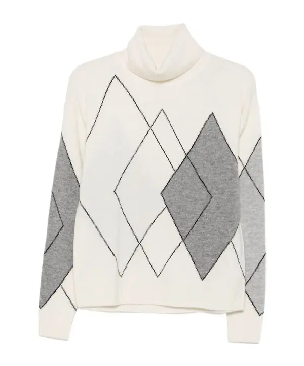 Seventy Argyle-pattern Roll-neck Sweater - Multi-color