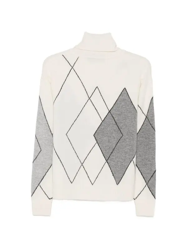 Seventy Argyle-pattern Roll-neck Sweater