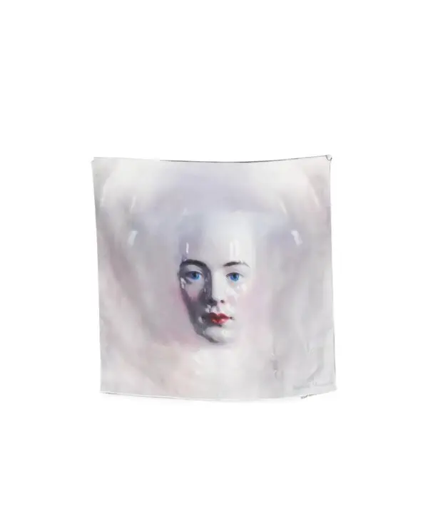 MAISON MARGIELA Four Stitches Portrait-print Scarf