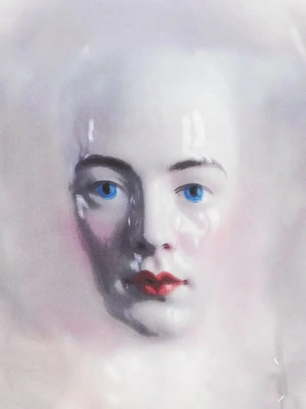 MAISON MARGIELA Four Stitches Portrait-print Scarf