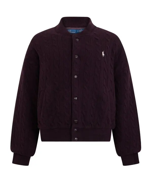 Polo Ralph Lauren Buttoned Cable-knit Cardigan - Purple
