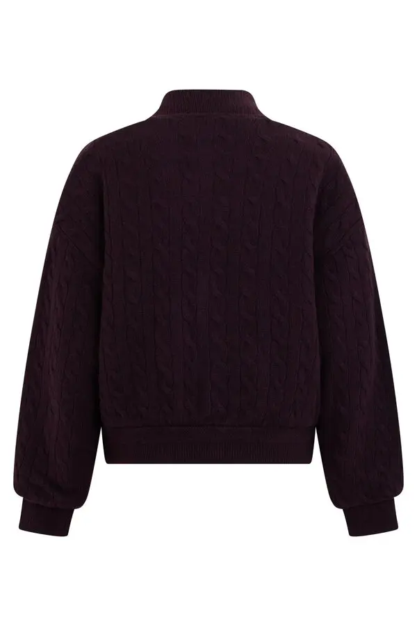 Polo Ralph Lauren Buttoned Cable-knit Cardigan - Purple