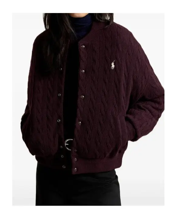 Polo Ralph Lauren Buttoned Cable-knit Cardigan - Purple