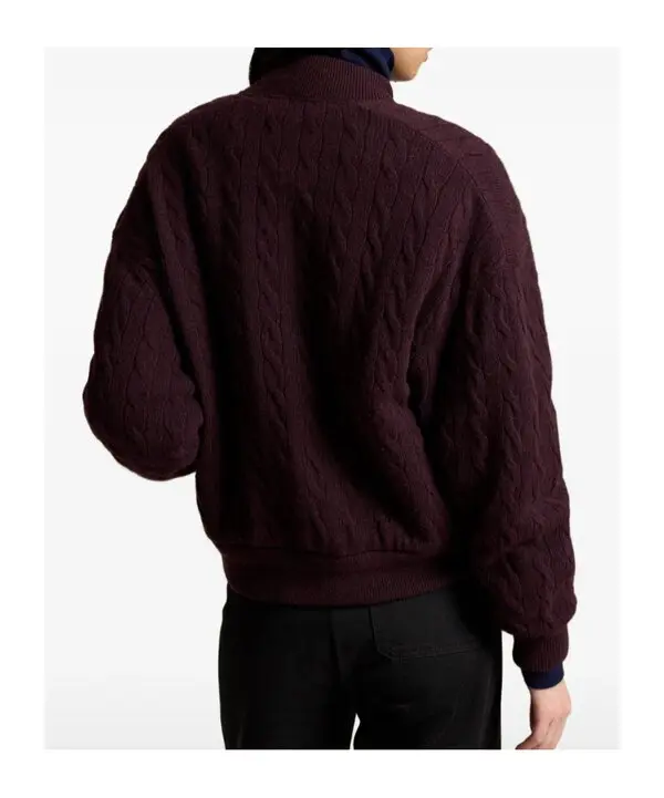 Polo Ralph Lauren Buttoned Cable-knit Cardigan - Purple