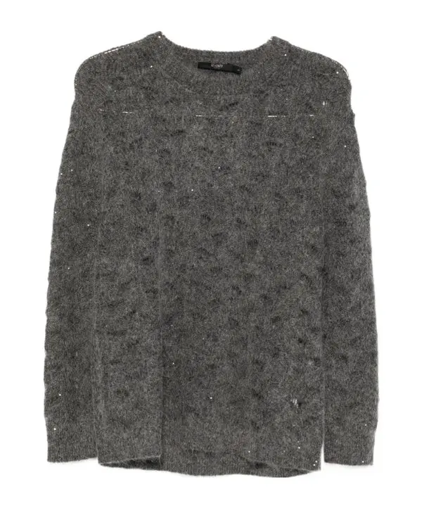 Seventy Sequin-embellished Open-knit Sweater