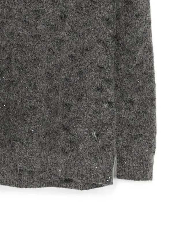 Seventy Sequin-embellished Open-knit Sweater