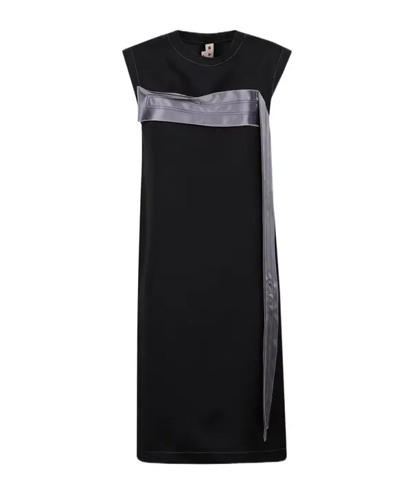 Marni Satin Trim Sleeveless Dress