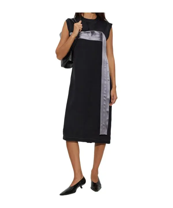 Marni Satin Trim Sleeveless Dress