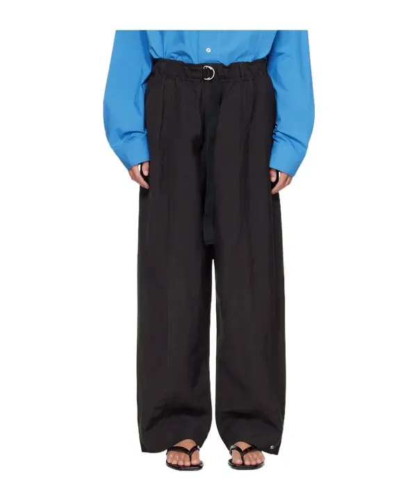 Studio Nicholson Calvo Elasticated-waist Trousers - Black