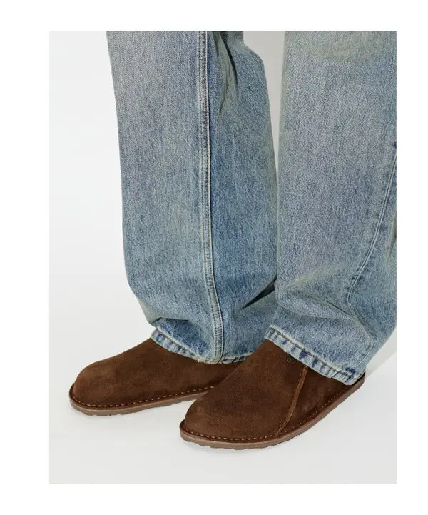 BIRKENSTOCK Round-toe Flat-soled Mules - Brown