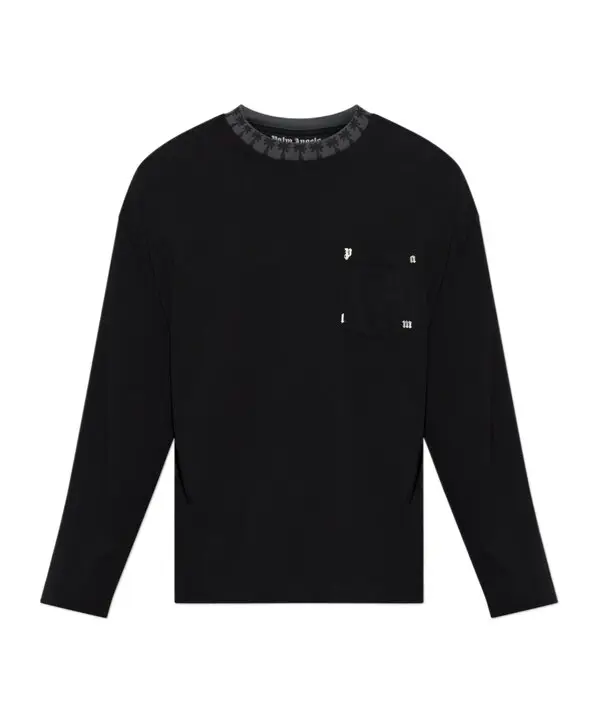 Palm Angels Long-sleeve Pure Cotton T-shirt