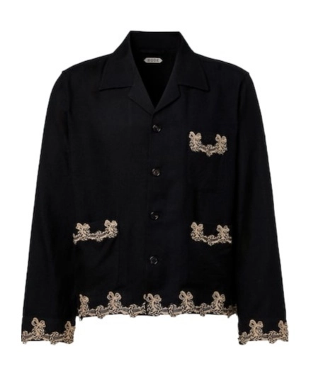 BODE Laurelist Wool Flannel Overshirt