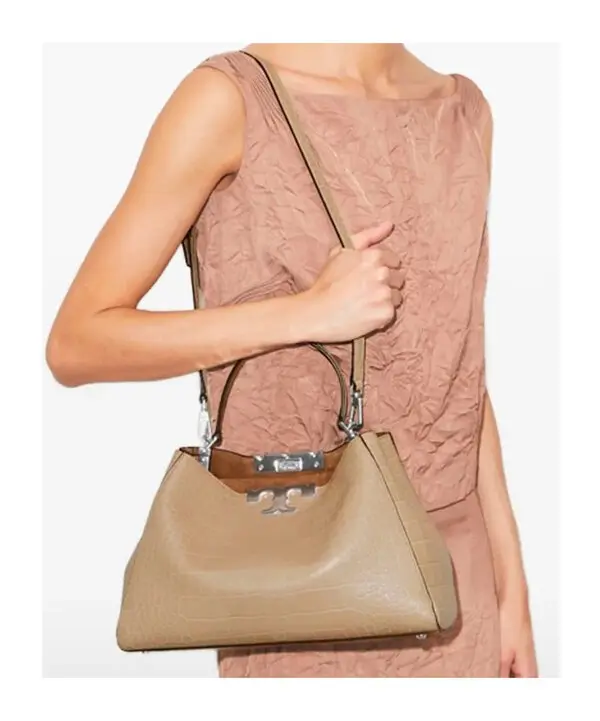Tory Burch Eleanor Soft Croc-embossed Satchel Bag