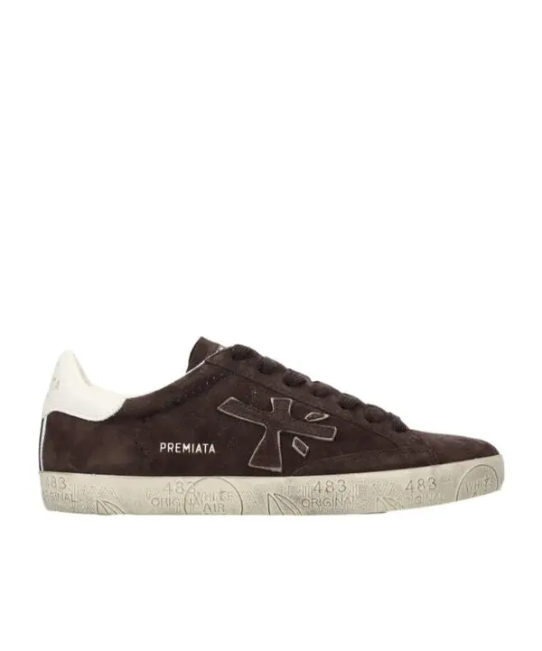 Premiata Round Toe Lace Up Sneakers