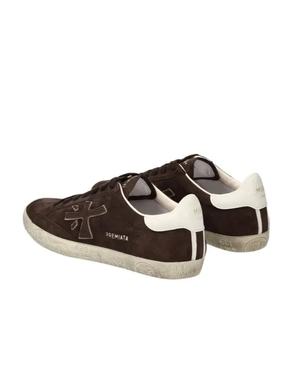 Premiata Round Toe Lace Up Sneakers