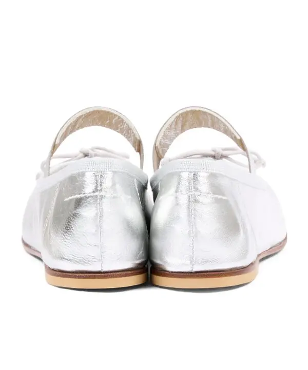 MAISON MARGIELA Metallic Logo Ballet Flats