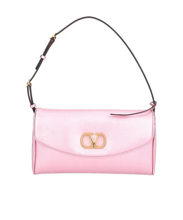 Valentino Garavani Vlogo Emblem Shoulder Bag - Rose