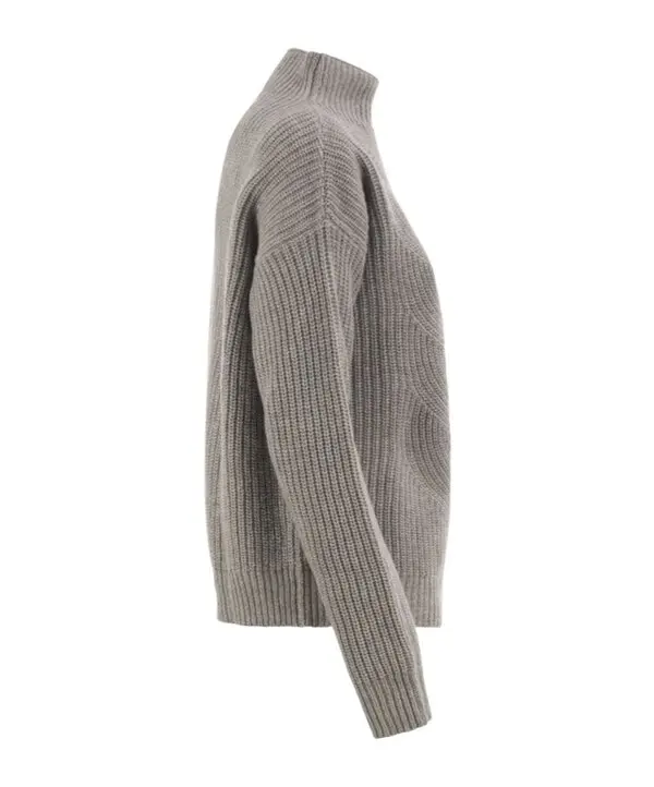 Herno Textured Mock Neck Wool Pullover