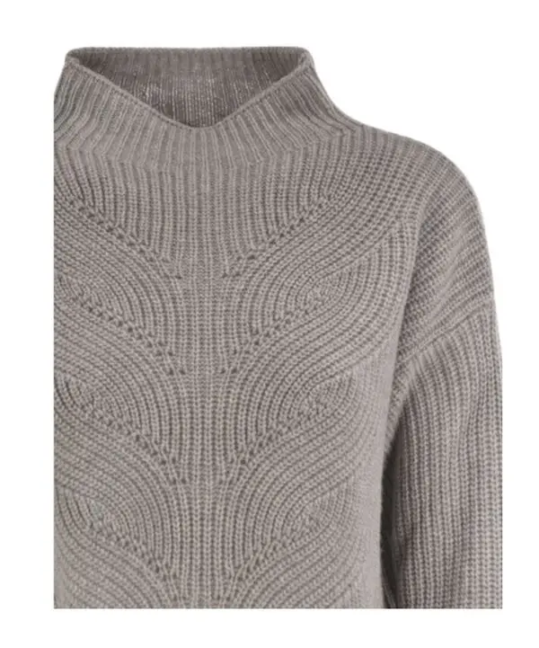 Herno Textured Mock Neck Wool Pullover