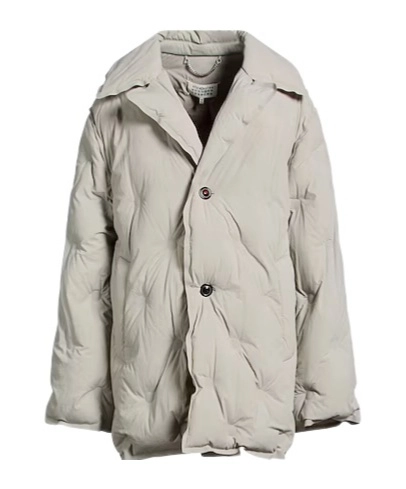 MAISON MARGIELA Quilted Down Jacket With Lapel Collar