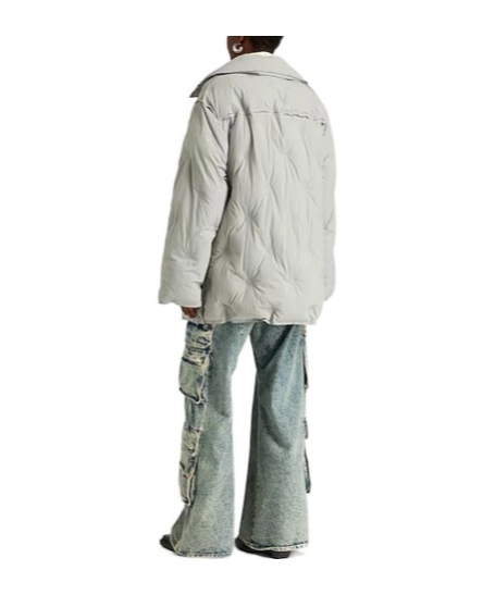 MAISON MARGIELA Quilted Down Jacket With Lapel Collar