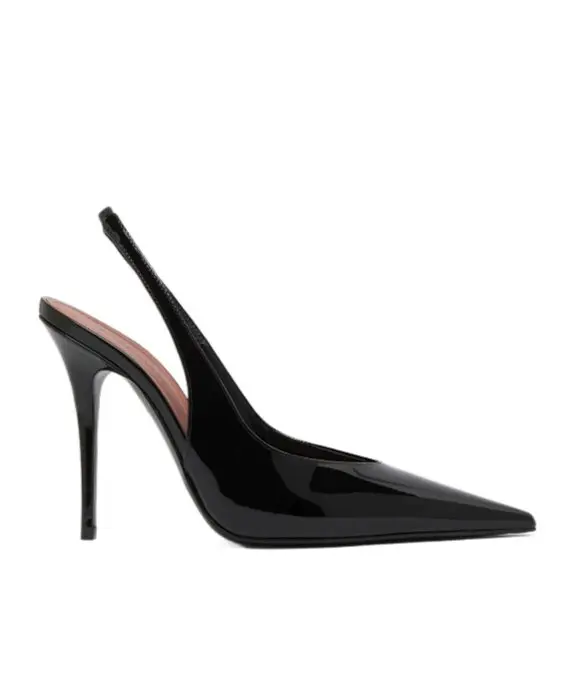 Amina Muaddi Pointed High-heeled Slingback Sandals