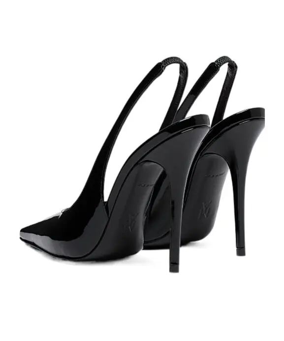 Amina Muaddi Pointed High-heeled Slingback Sandals