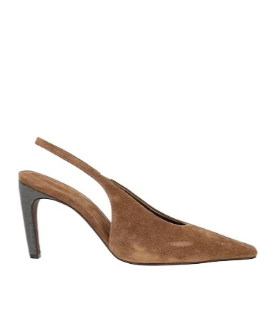 Brunello Cucinelli Squaretoe Slingback Block Heels