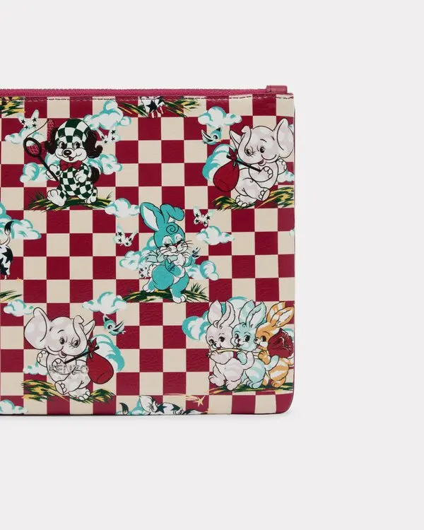 Kenzo Cartoon' Pouch In Leather