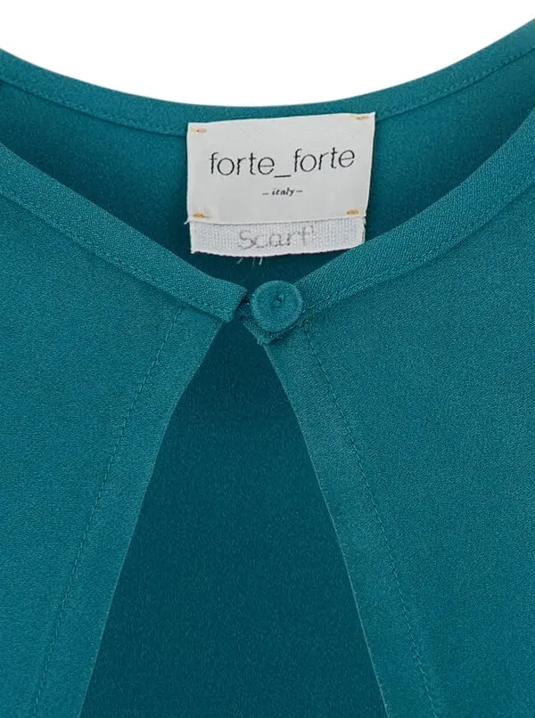 FORTE_FORTE Silk Button-front Cape