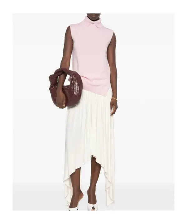 JIL SANDER Sleeveless High Neck Ribbed-knit Top - No