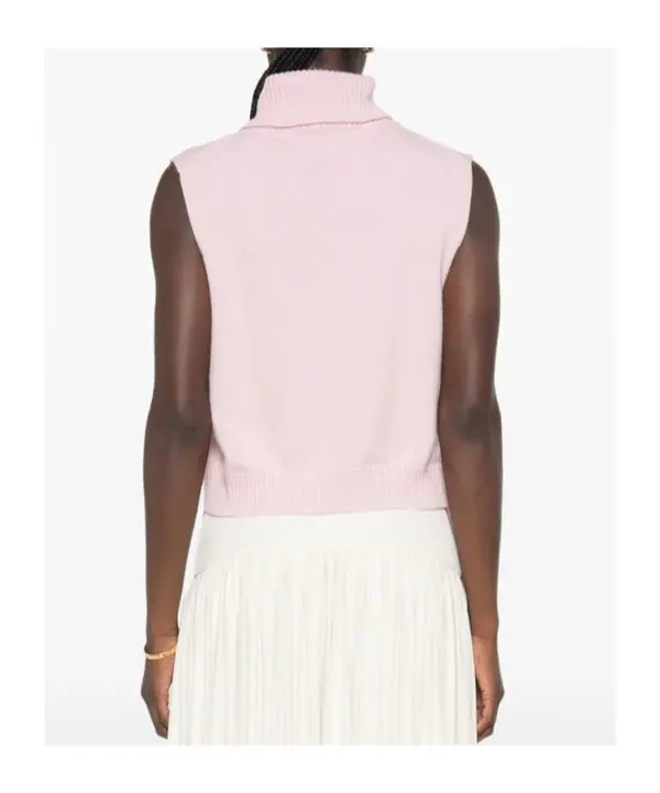 JIL SANDER Sleeveless High Neck Ribbed-knit Top - No