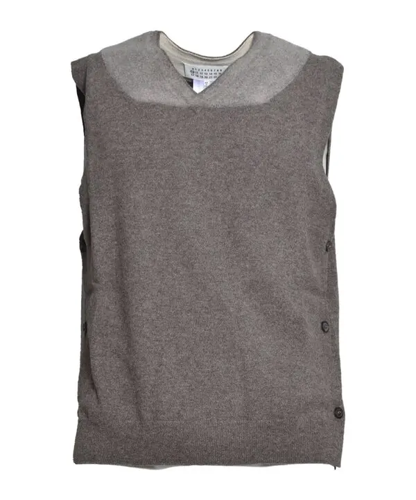 MAISON MARGIELA Sleeveless Vest With Ribbed Details