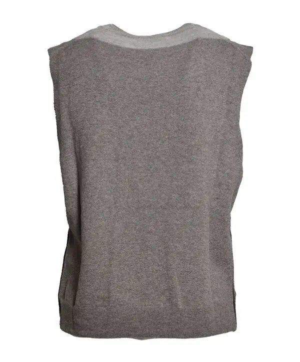 MAISON MARGIELA Sleeveless Vest With Ribbed Details - No