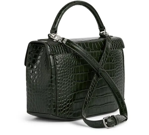 TOTEME Box Croc-effect Leather Handbag