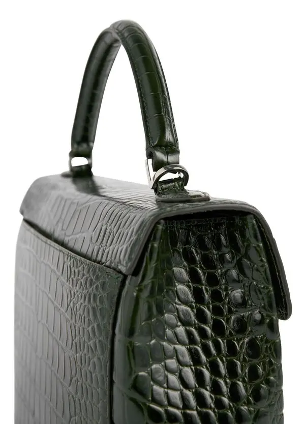TOTEME Box Croc-effect Leather Handbag
