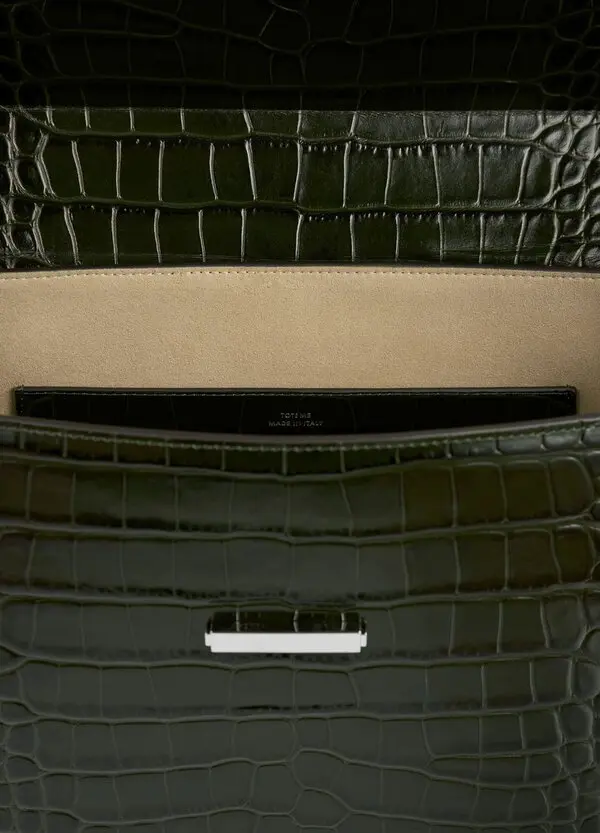 TOTEME Box Croc-effect Leather Handbag