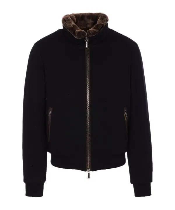 MOORER Bellati-mrw Padded Jacket With Fur Collar