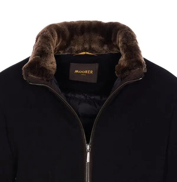 MOORER Bellati-mrw Padded Jacket With Fur Collar