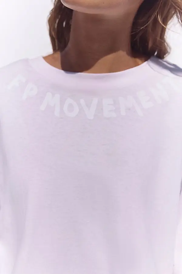 Free People Tackle Bleached Logo Tee - Starlight
