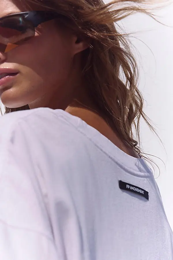 Free People Tackle Bleached Logo Tee - Starlight