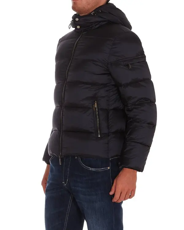 MOORER Breet-sh Hooded Zipped Down Jacket - Black
