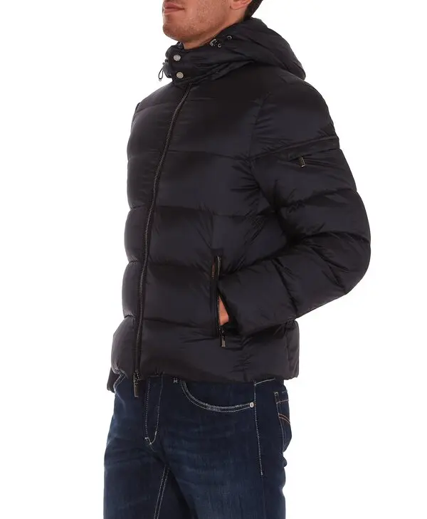 MOORER Breet-sh Hooded Zipped Down Jacket - Black