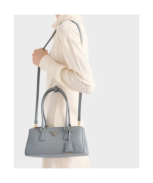 Prada Galleria Medium Leather Bag - Gray