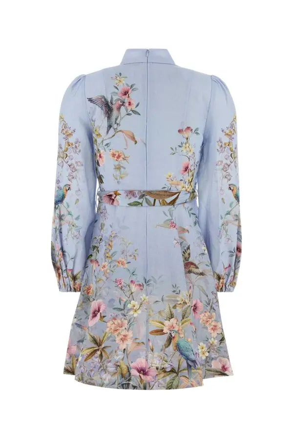 Zimmermann Printed Linen Rebellion Mini Dress